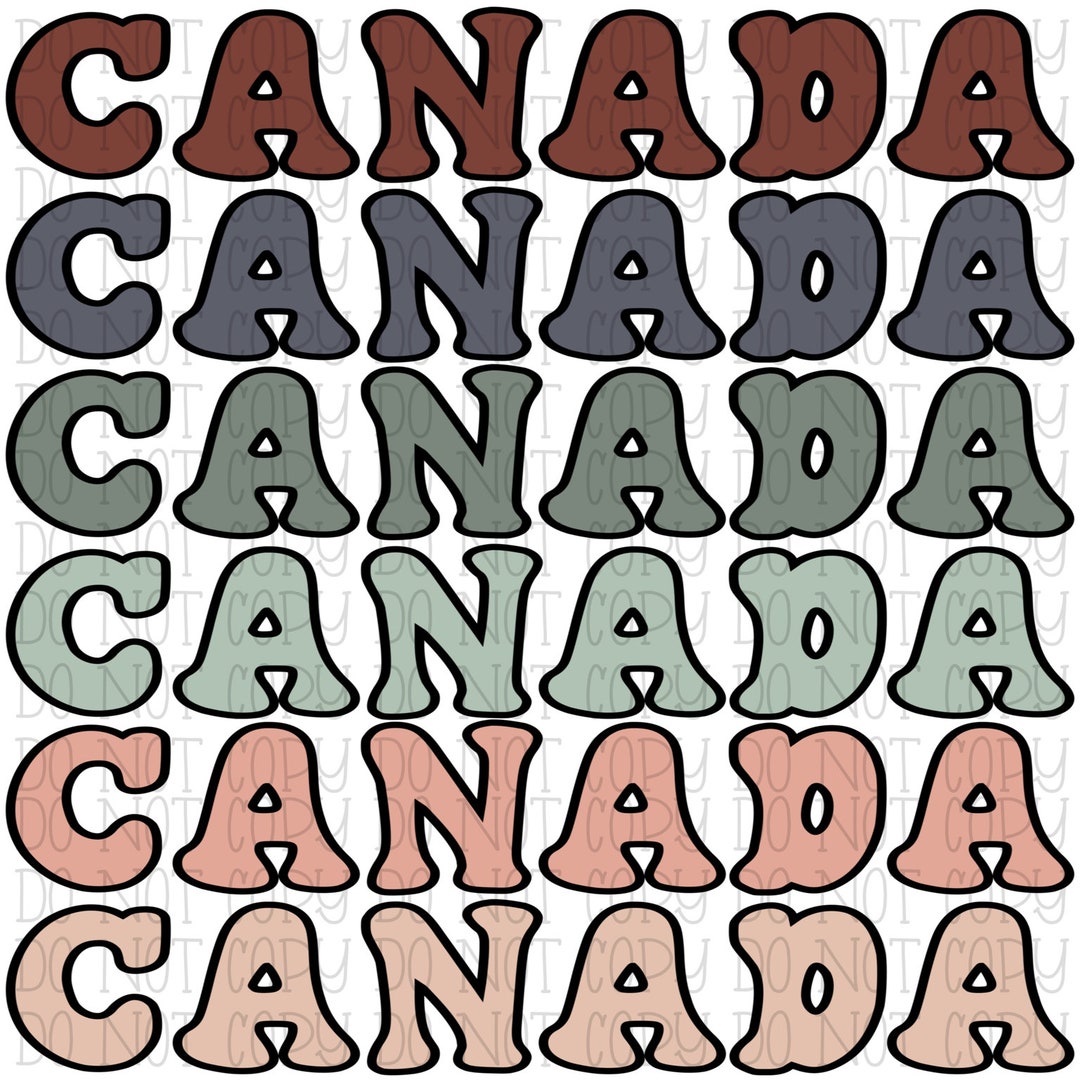 Retro Canada Pastel Colors Country CA Digital Download Instant PNG File ...