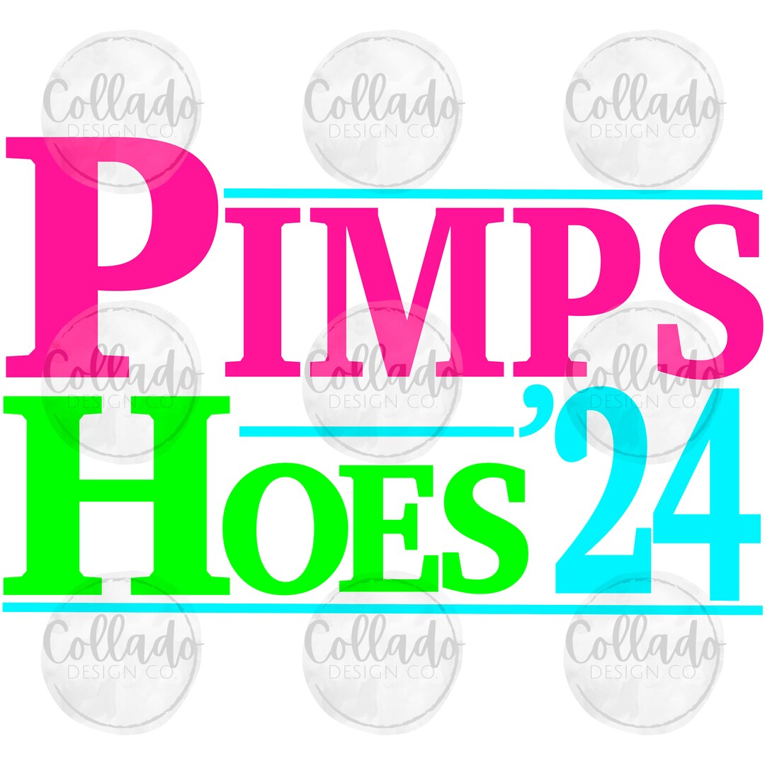 Pimps and Hoes Neon Colors 2024 *ORIGINAL DESIGNER* Election Funny ...
