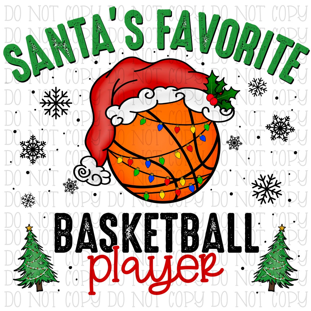 Santa's Favorite Basketball Player - Santa Hat - Christmas Lights ...