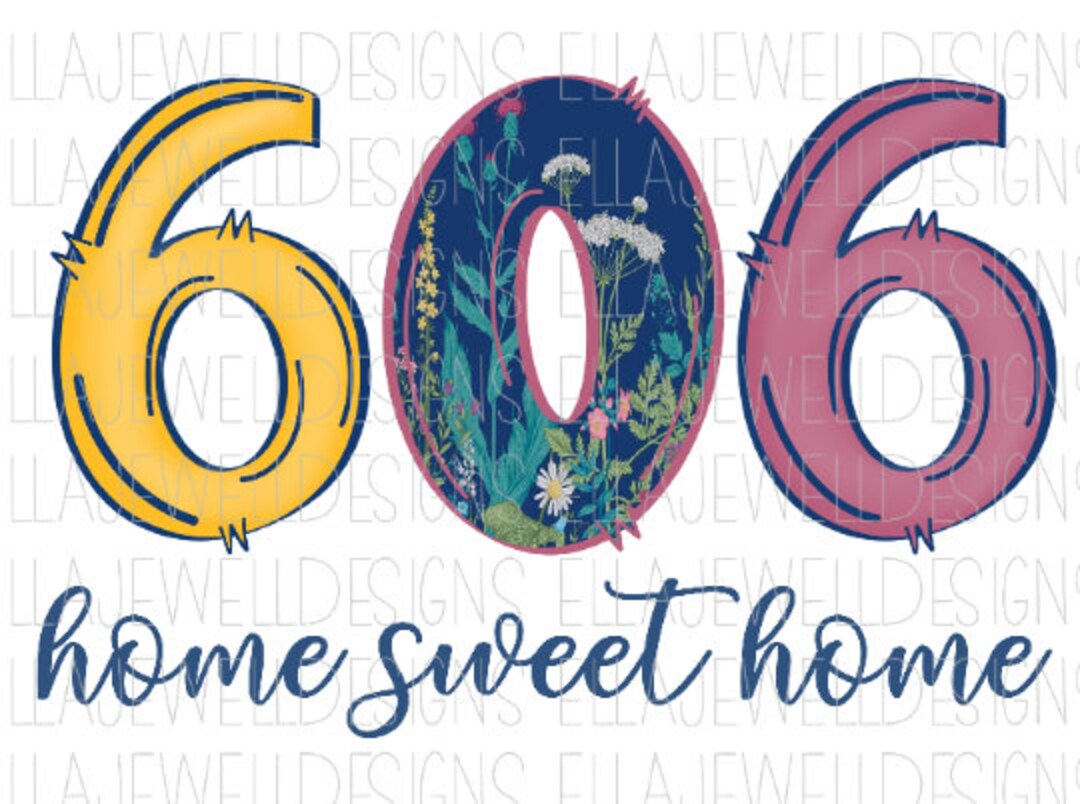 Home Sweet Home 606 Area Code Kentucky Floral Patterns Digital Download ...