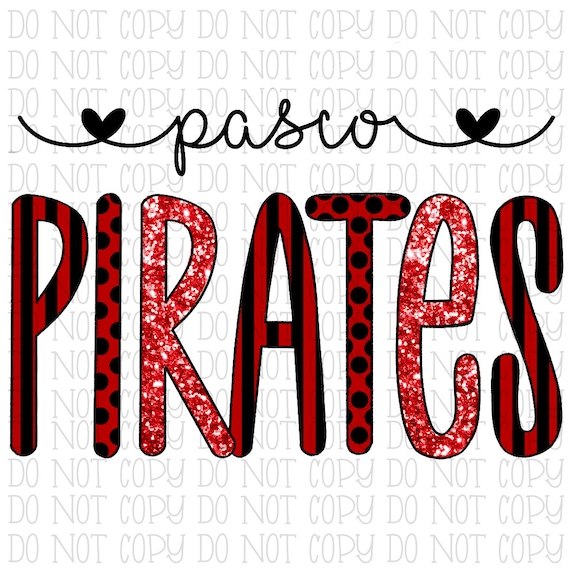 Pasco Pirates Florida Patterns Red and Black School Sports - Etsy