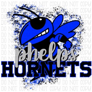 Phelps Hornets Paint Spatter School Sports Team Kentucky Digital ...
