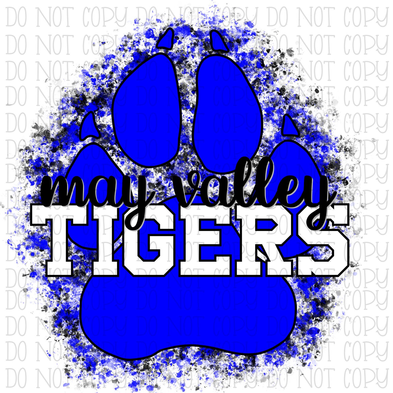 Tiger Paw Logo Blue