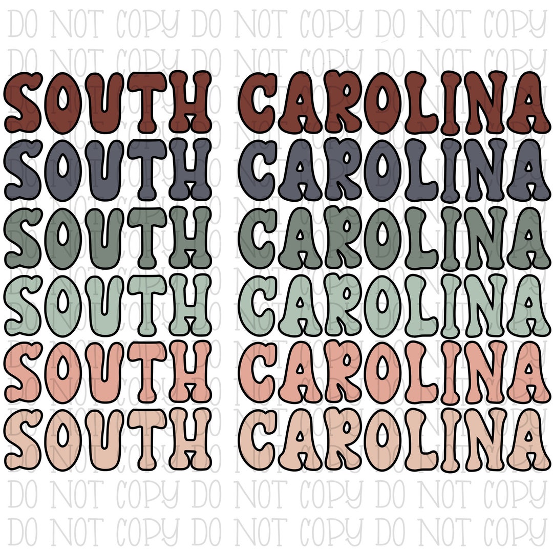 Retro South Carolina SC Pastel Colors State Digital Download Instant ...