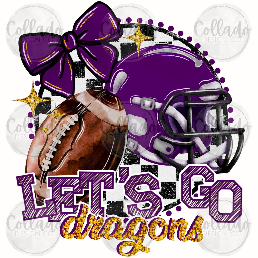 Purple and Gold Dragons Football PNG: Team Spirit (digital Download) - Etsy