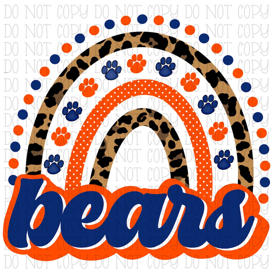 Leopard Rainbow - Bears - Union Bears - Virginia - Orange and Navy ...