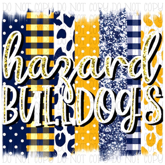 Hazard Bulldogs Kentucky Navy and Gold Brushstrokes - Etsy