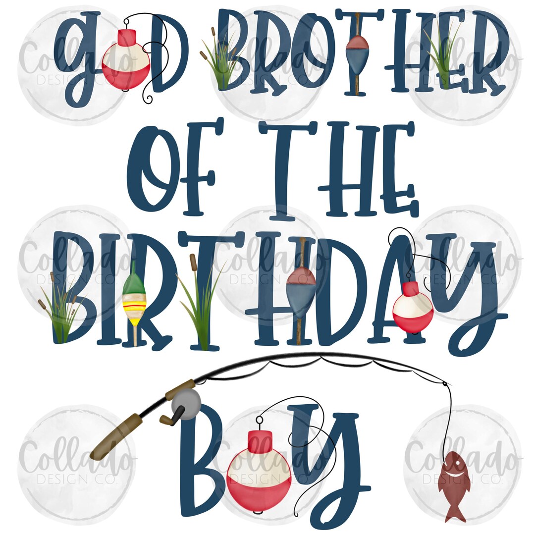 God Brother of the Birthday Boy Oh Fish-ally Theme Fishing Lures - Kids ...