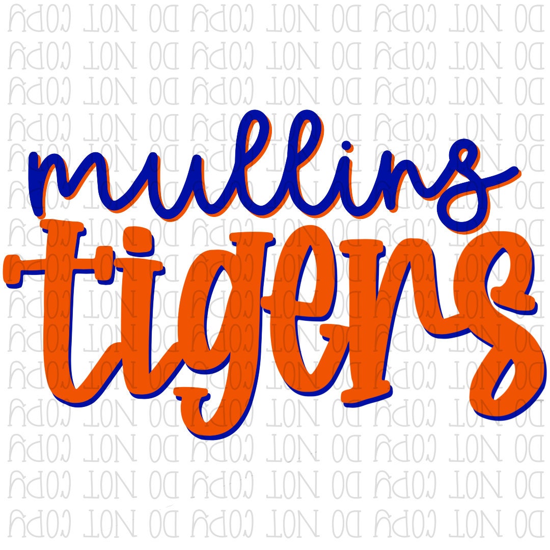 Mullins Tigers Kentucky - Blue and Orange - School Sports Team ...