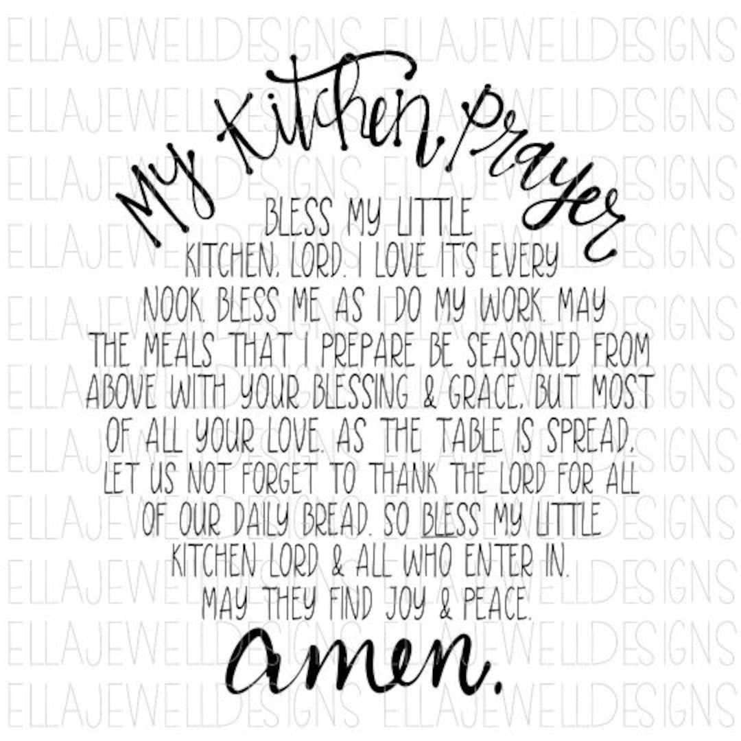 My Kitchen Prayer - Amen - Circle - Digital Download Instant PNG File ...