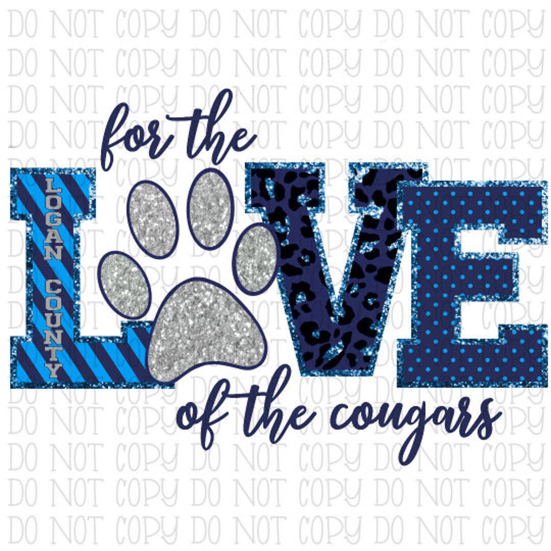 For the Love of the Logan County Cougars Blue School Sports Team ...