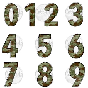 Birthday Numbers 0-9 Full Size Individual 2 Zip Files Hunter Hunting ...