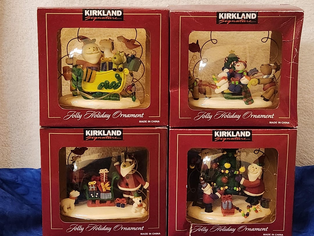 Kirkland Signature Clay Jolly Holiday Santa Christmas Tree Ornament ...