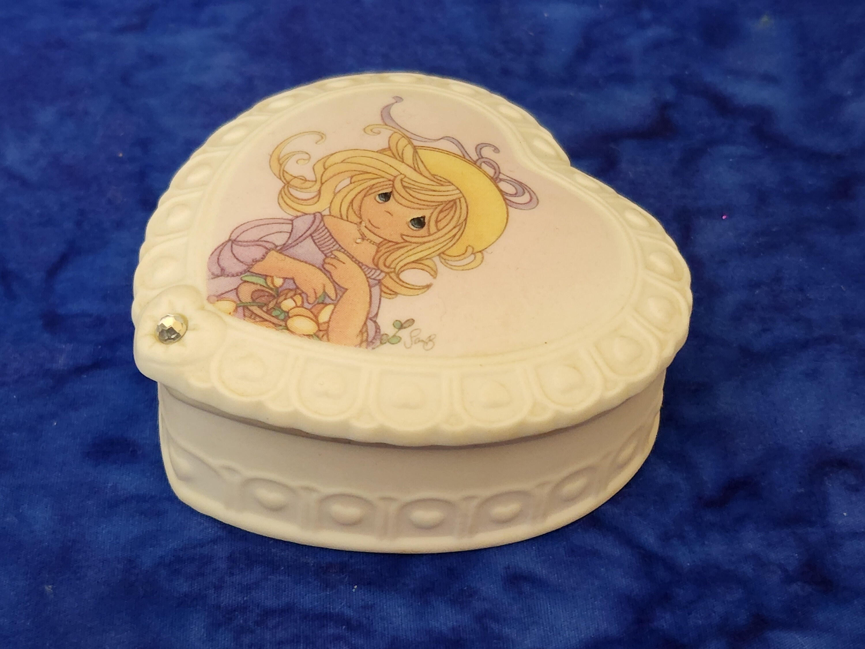 Precious Moments April Birthday Trinket or Jewelry Box by - Etsy