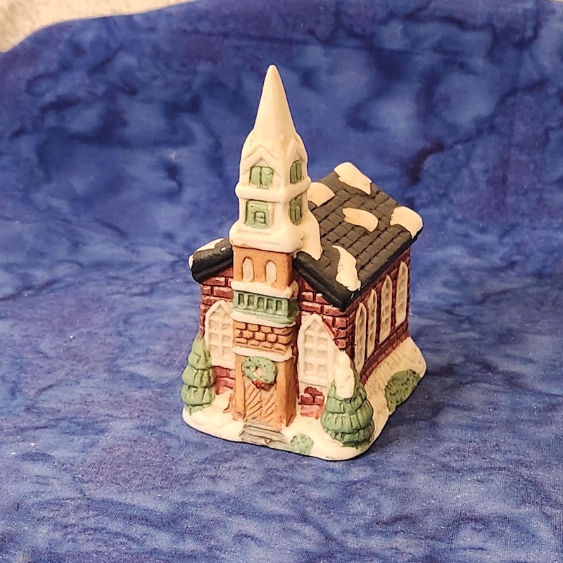 Lighted Ceramic Church - Etsy