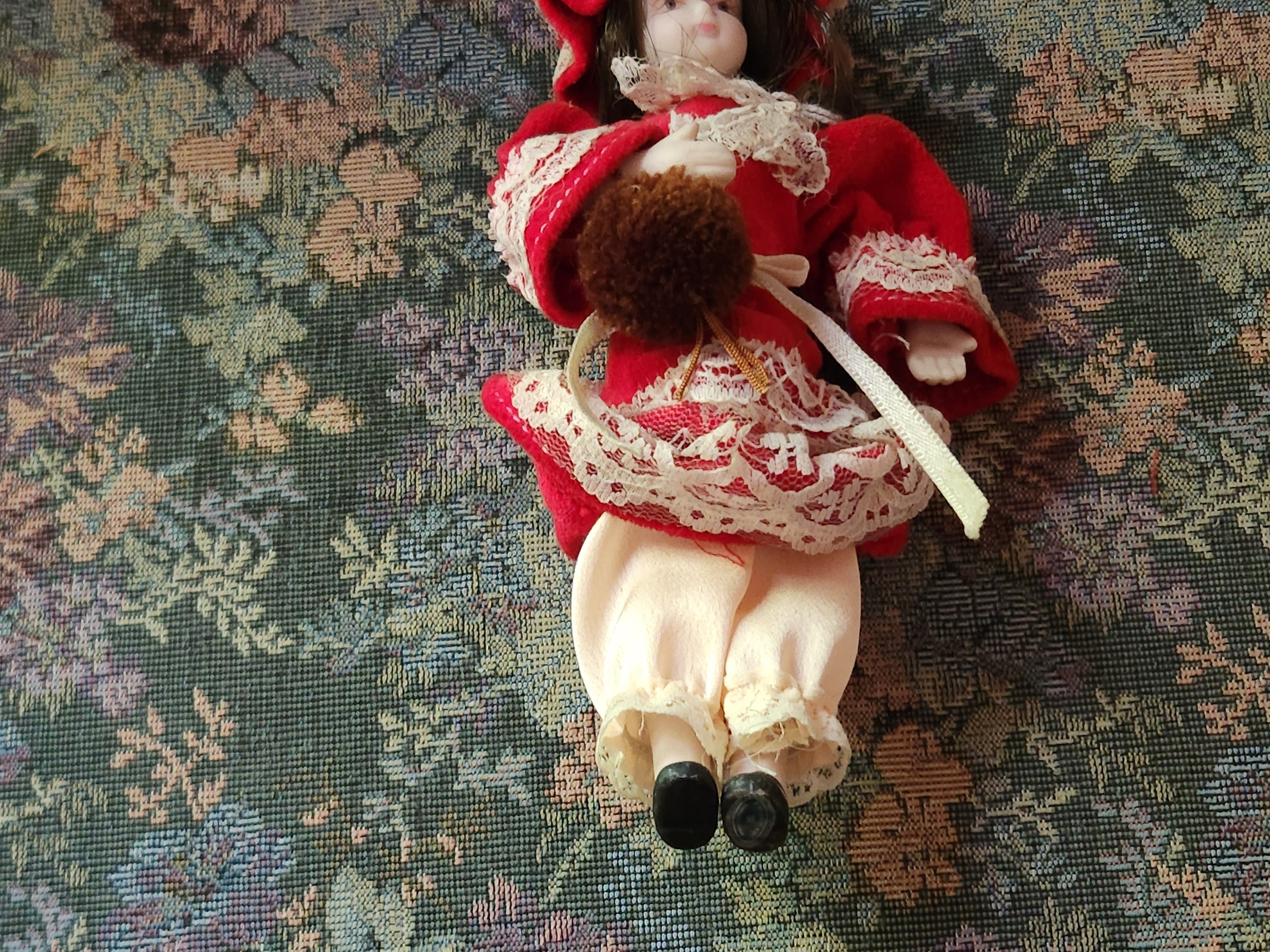 Little Red Velvet Doll With Stand - Etsy