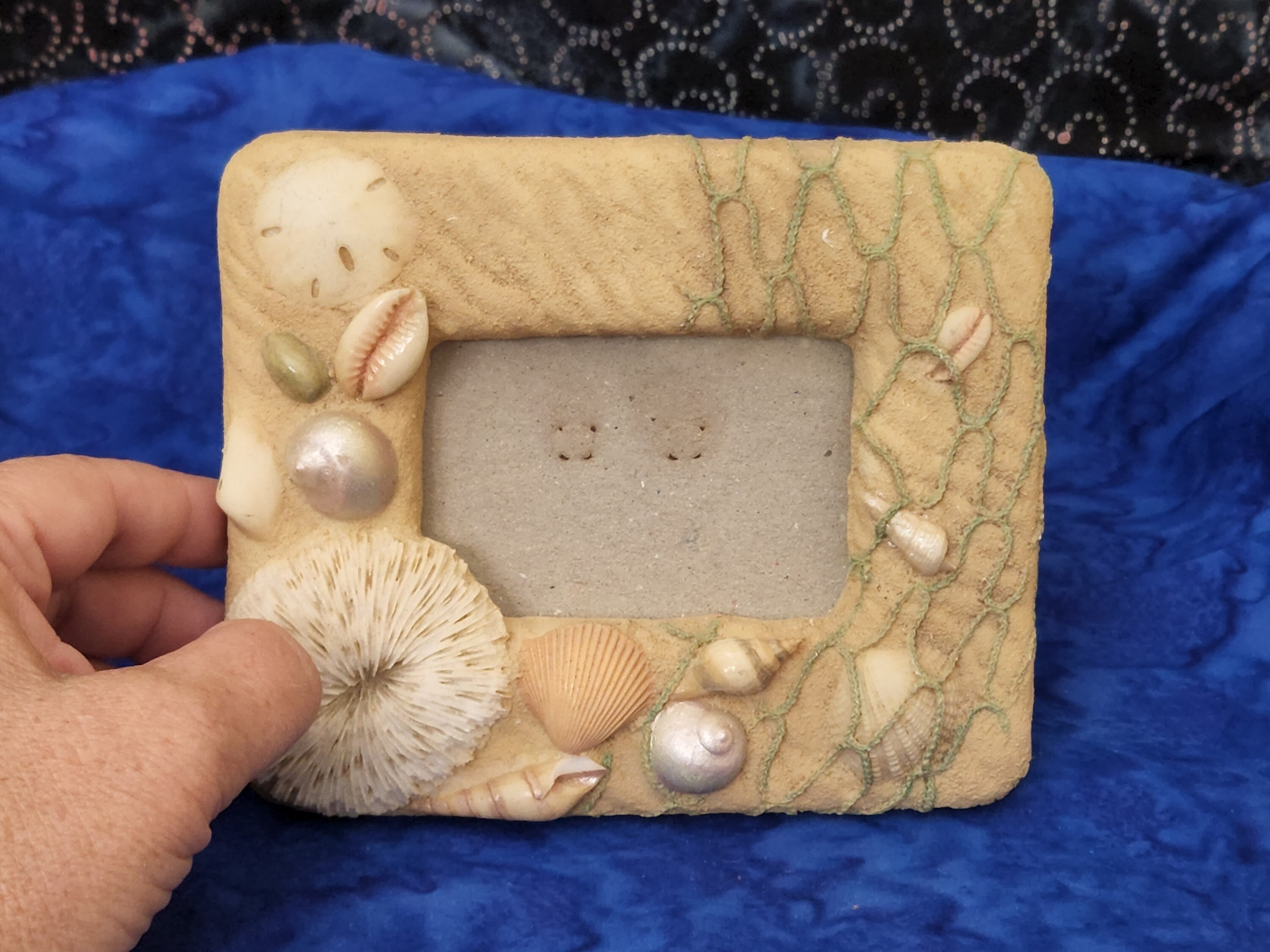 2 Beach Themed Ceramic Shell Photo Frames - Etsy