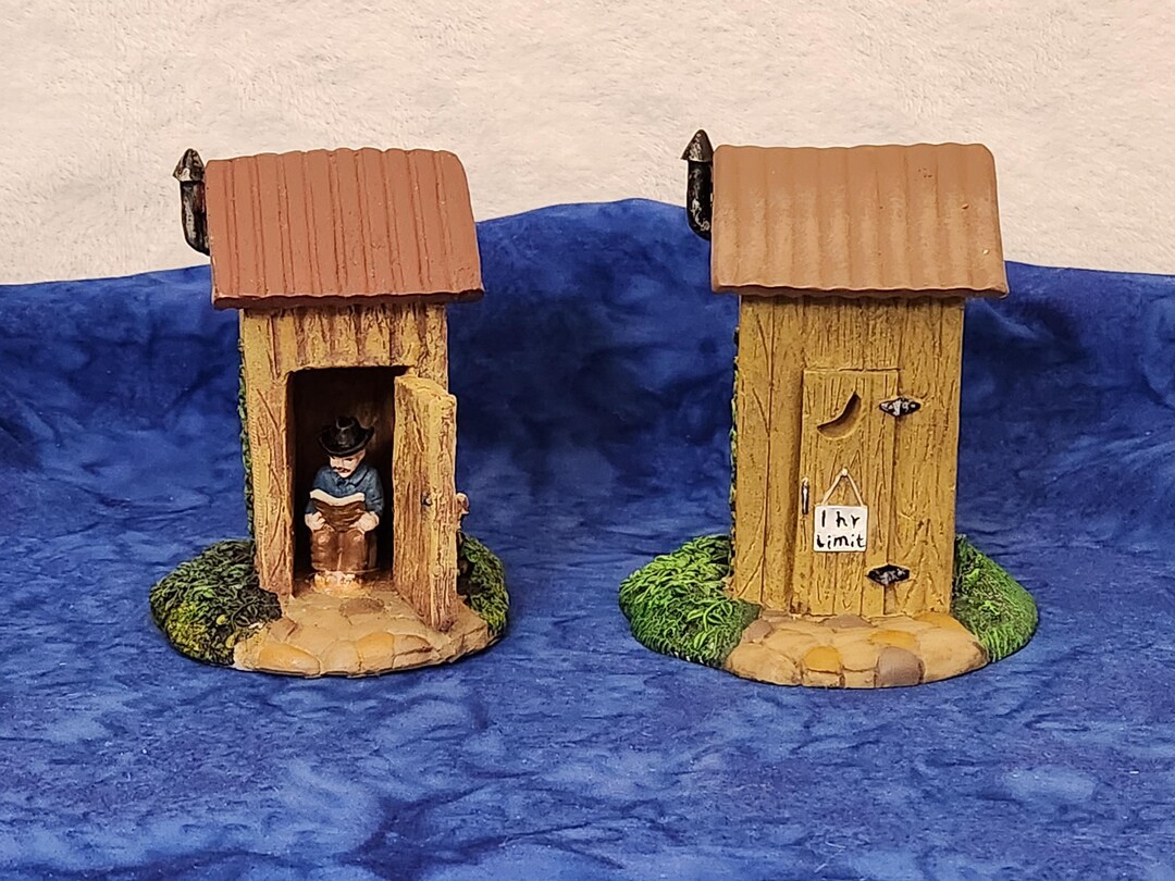 Cowboy Outhouse for Home Décor, Outhouse Village Christmas Home Décor ...