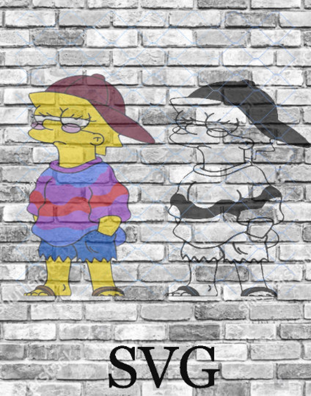 Chill Hippi Peace Lisa Simpson Svg - Etsy