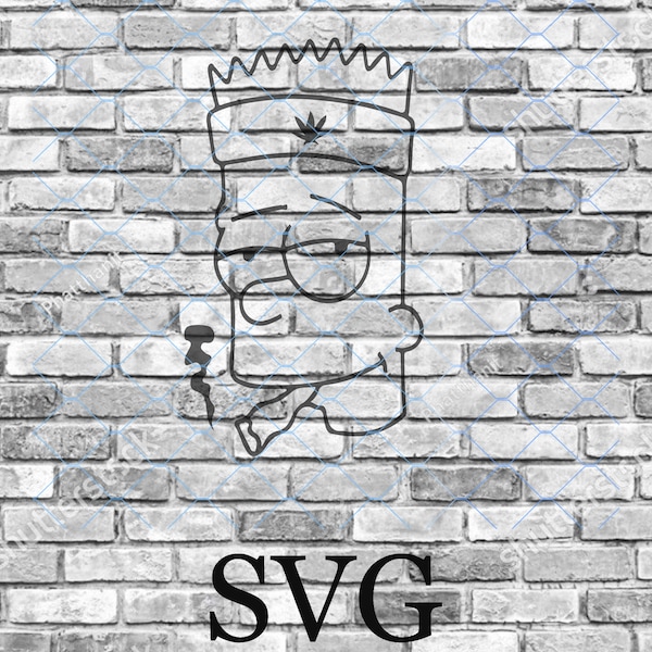 Bart Simpson High Svg - Etsy