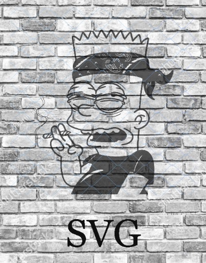 Weed Bart Simpson Svg Png - Etsy