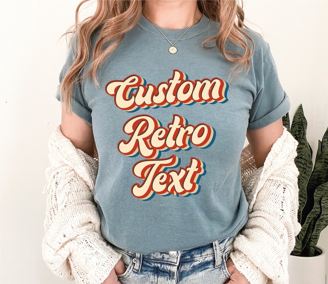 Custom Retro Text Shirt: Personalized Family Matching Shirts - Etsy