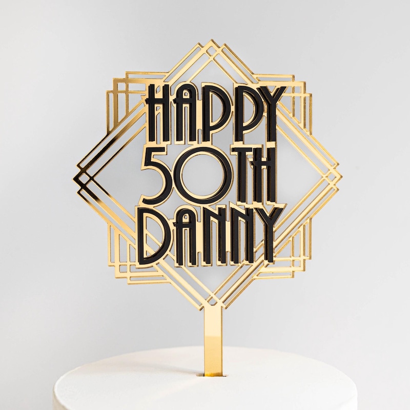Art Deco Cake Topper - Etsy
