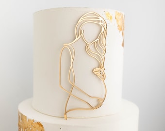 Pregnant Mom Dad Cake Charm | Parents Cake Charm | Baby Shower Cake ...