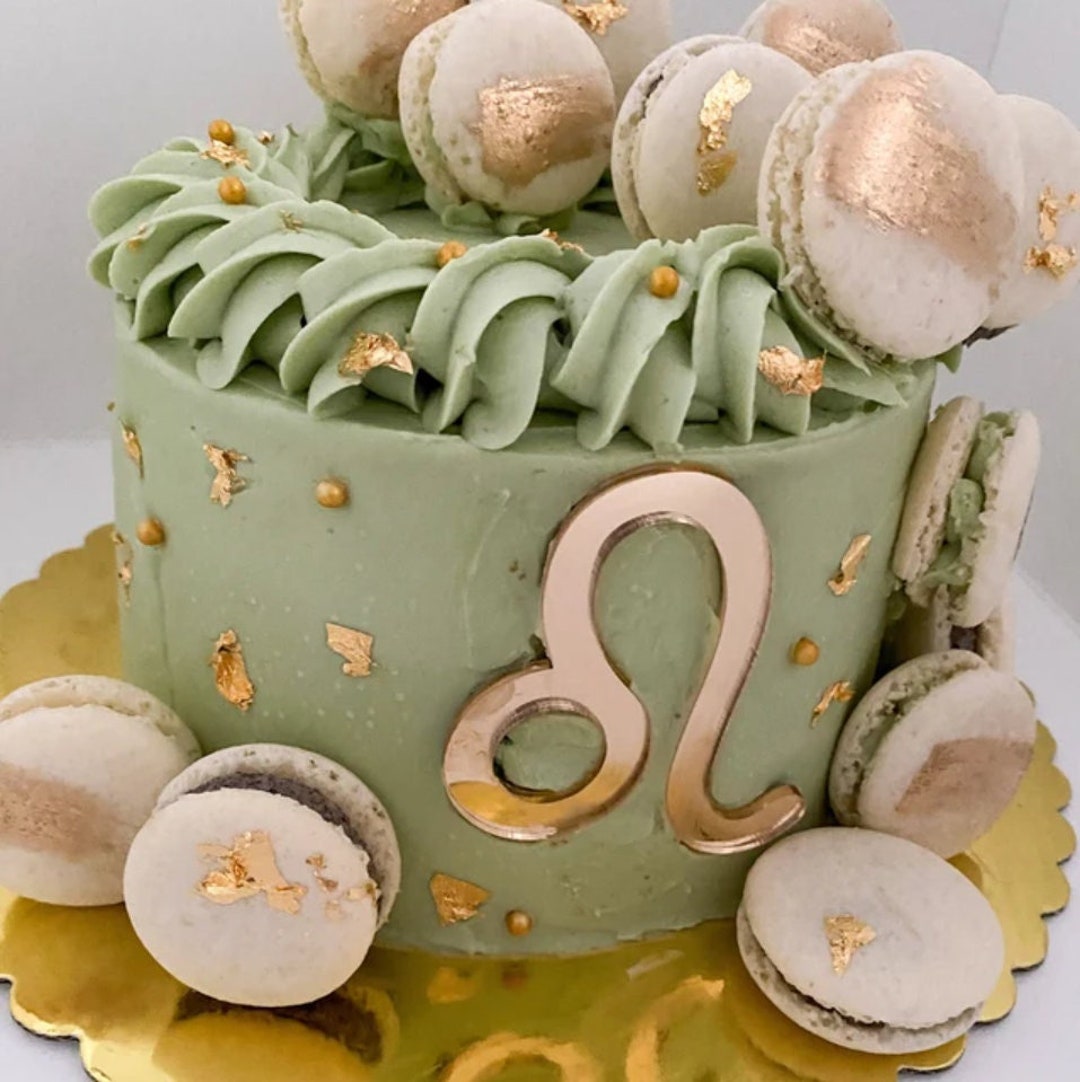 Zodiac Symbol Acrylic Cake Charm | Birthday Cake Charm | Leo Cake ...