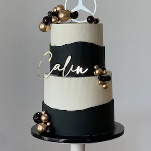 Cursive Script Name Acrylic Cake Charm | Custom Cake Charm | Birthday ...