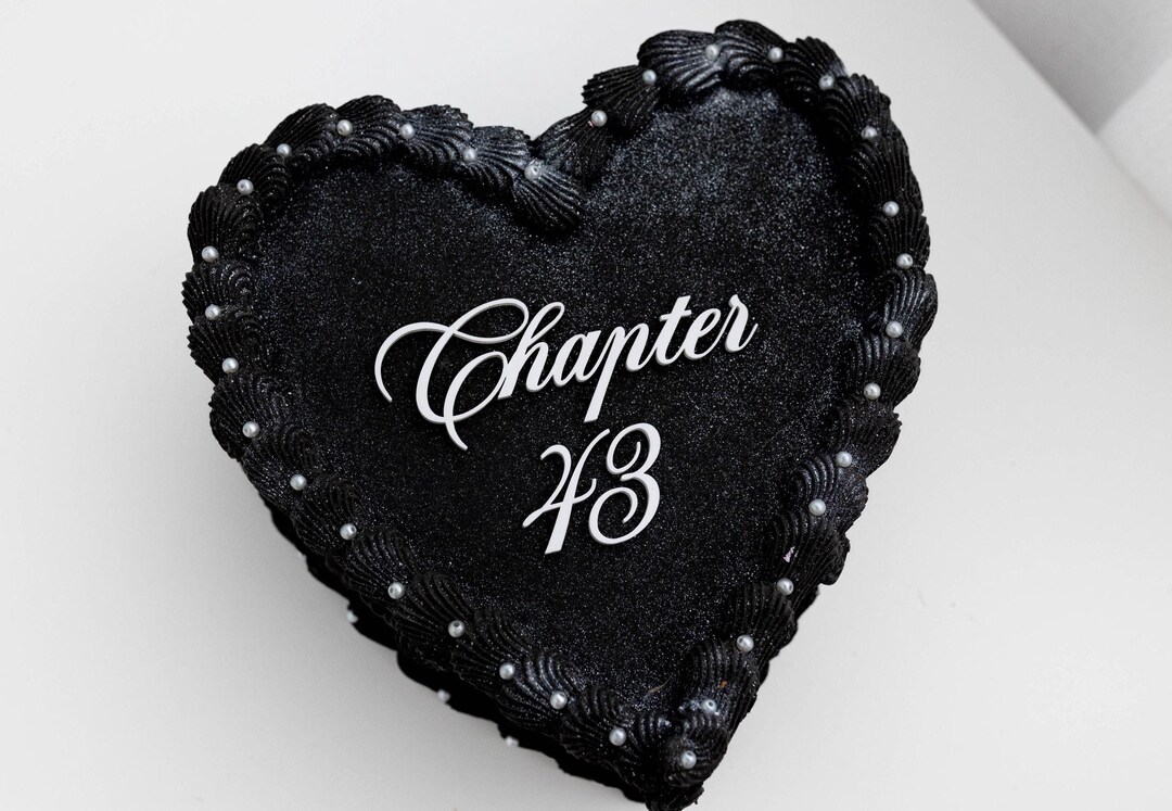Mini Acrylic Elegant Cake Topper | Vintage Heart Cake Topper | Mini ...