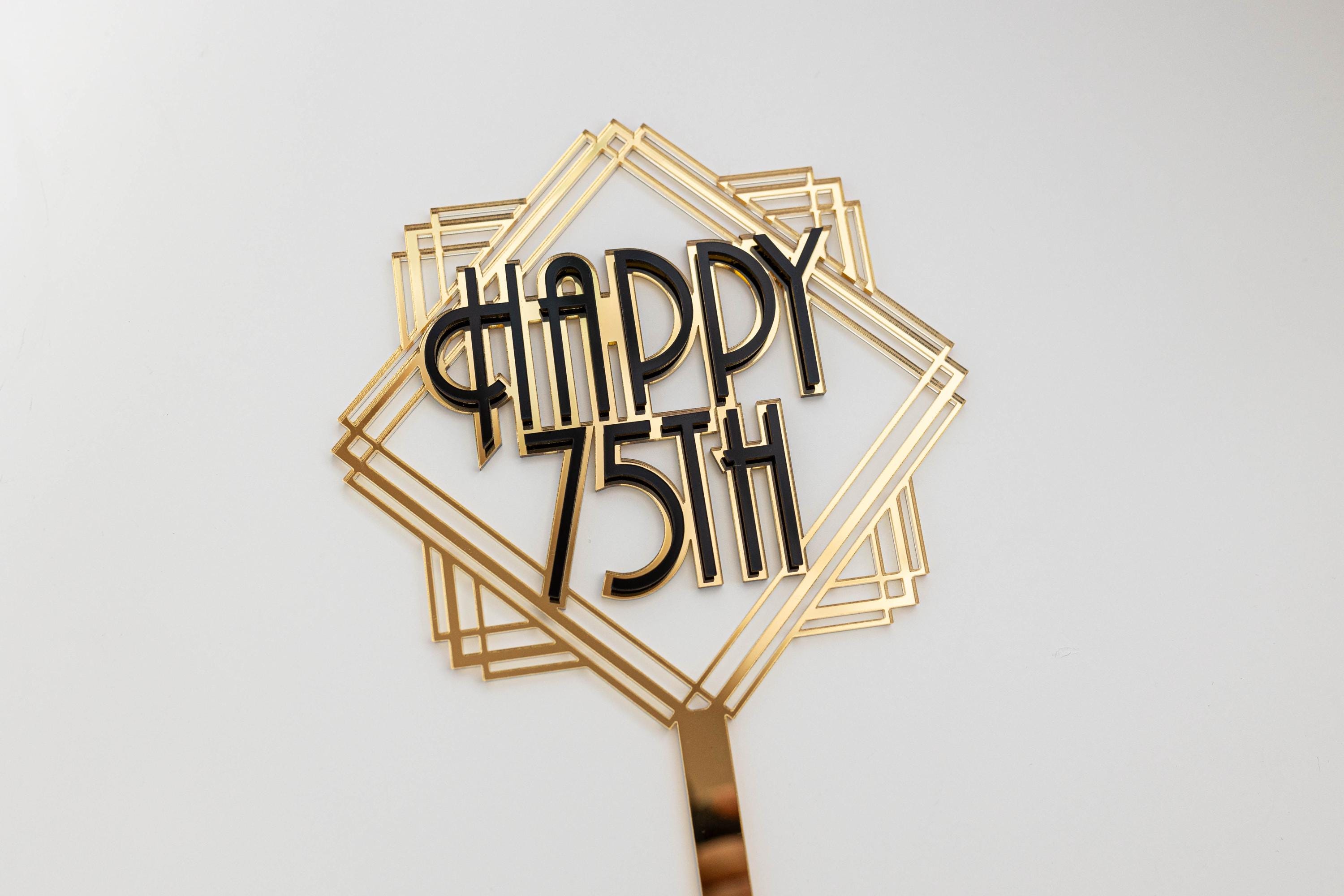 Art Deco Style Custom Birthday Cake Topper | Roaring 20's Theme Cake ...