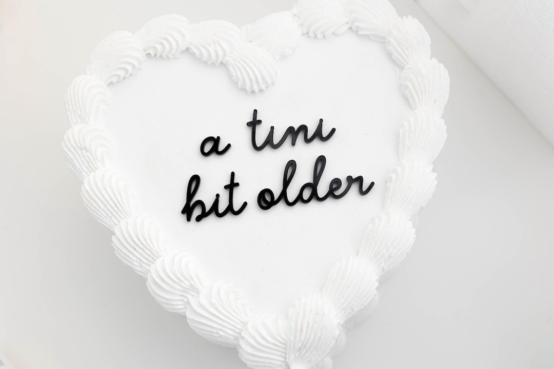 Custom Mini Acrylic Cake Topper | Heart Cake Topper | Birthday Cake ...