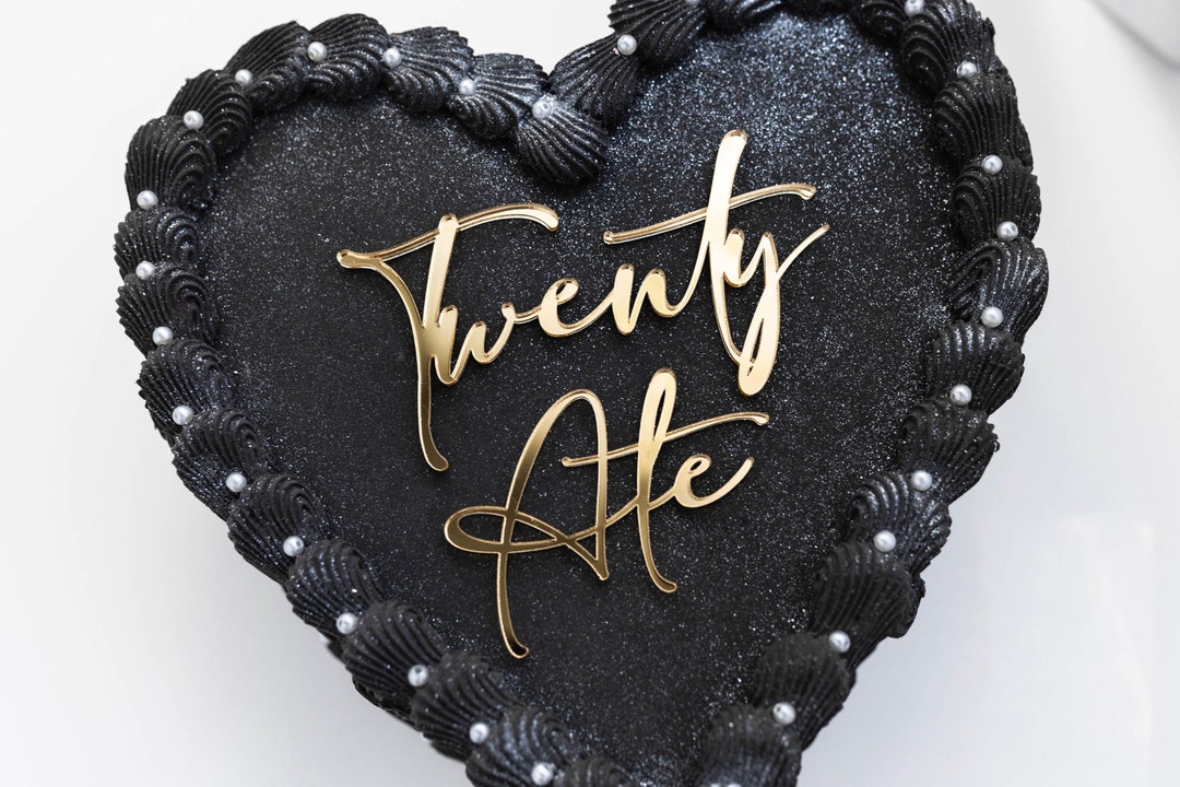 Mini Acrylic Custom Cake Topper | Heart Cake Topper | Birthday Cake ...
