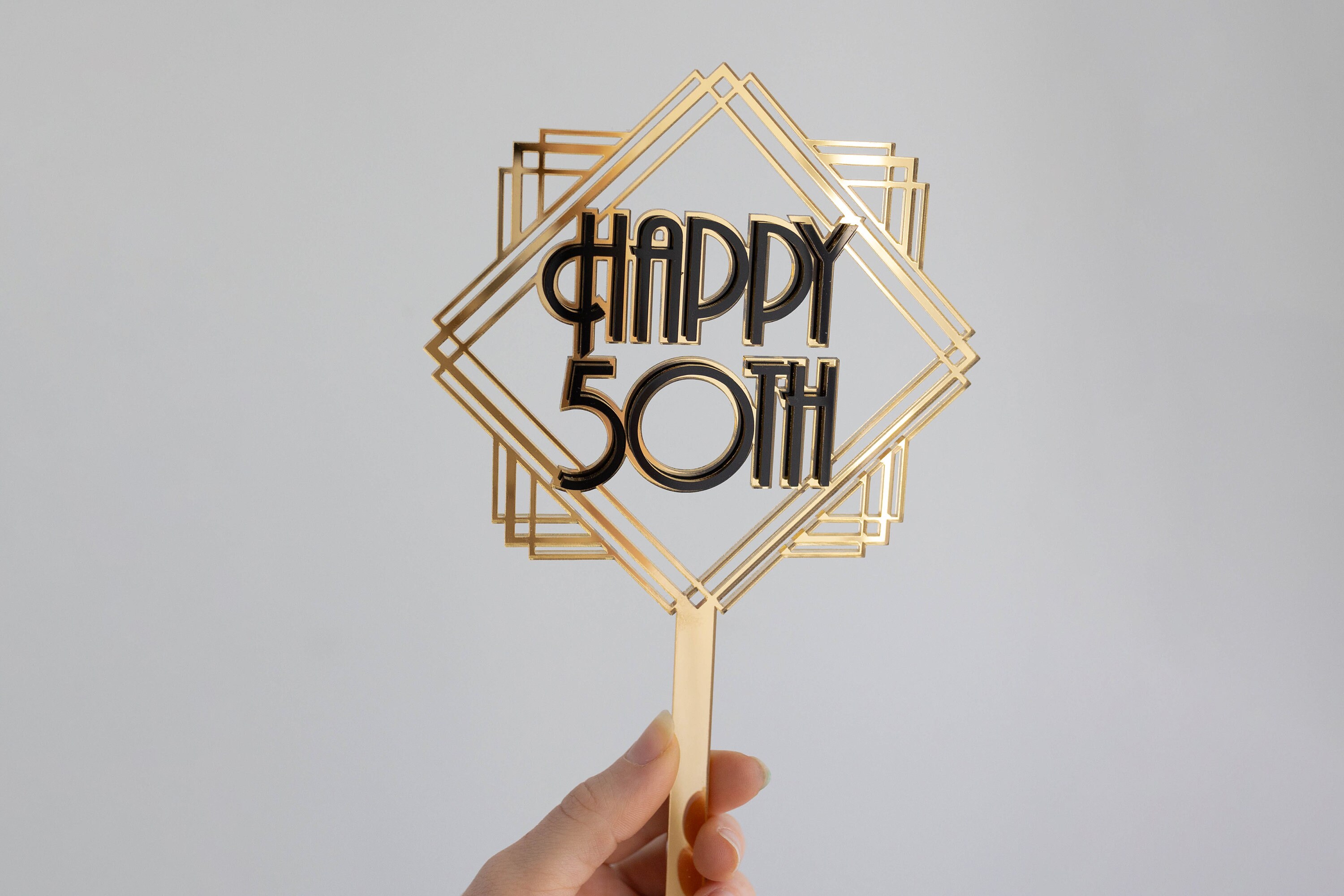 Art Deco Style Custom Birthday Cake Topper | Roaring 20's Theme Cake ...