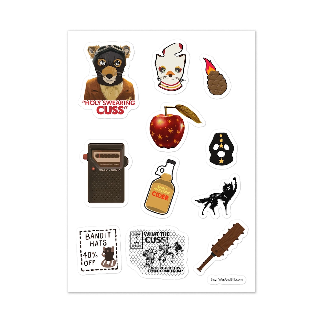 Fantastic Mr Fox Some of My Favorites Wes Anderson Sticker Sheet - Etsy