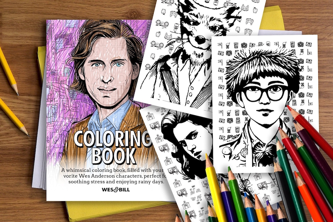Wes Anderson Coloring Book: Movie Characters Fan Art (printable) - Etsy