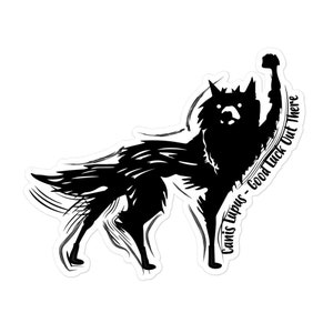 Decal: Canis Lupus - Good Luck Wolf - Mr Fox - Solidarity Fist Sticker ...