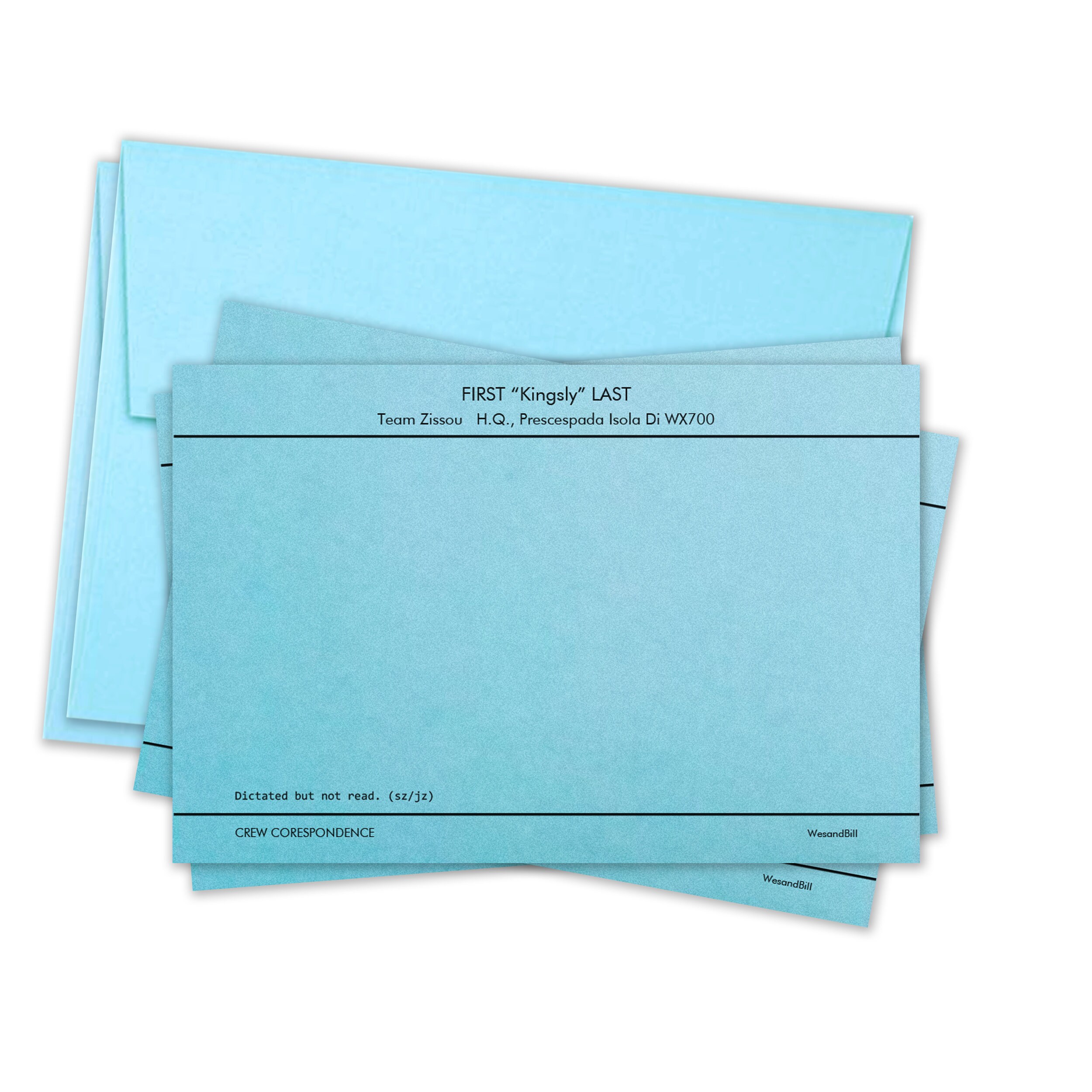 Postcards: Team Zissou Custom Correspondence Stock With Envelopes Life ...