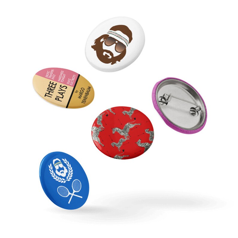 Set of Pin Buttons: the Royal Tenenbaums Inspired - Margo and Richie ...