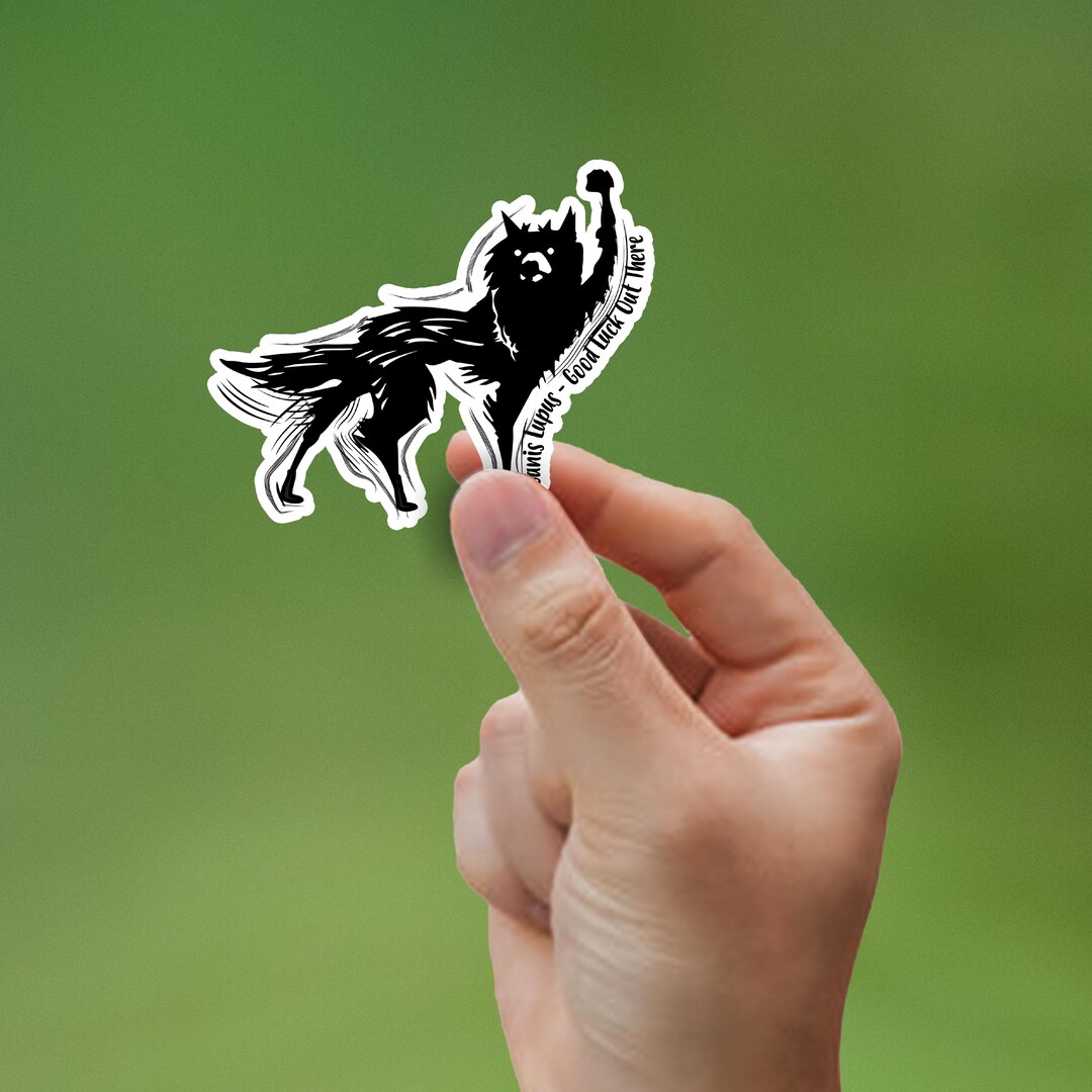 Decal: Canis Lupus - Good Luck Wolf - Mr Fox - Solidarity Fist Sticker ...
