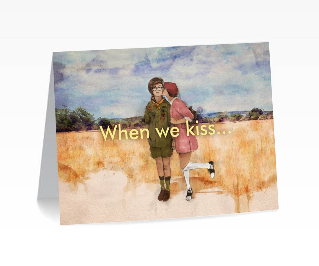 Valentine's Day Card: Sam and Suzy Kiss - Etsy