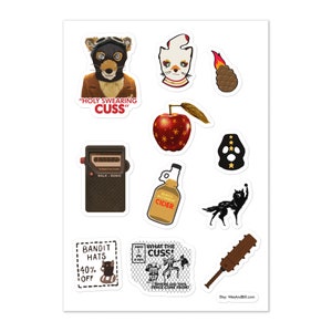 Fantastic Mr Fox Some of My Favorites Wes Anderson Sticker Sheet - Etsy