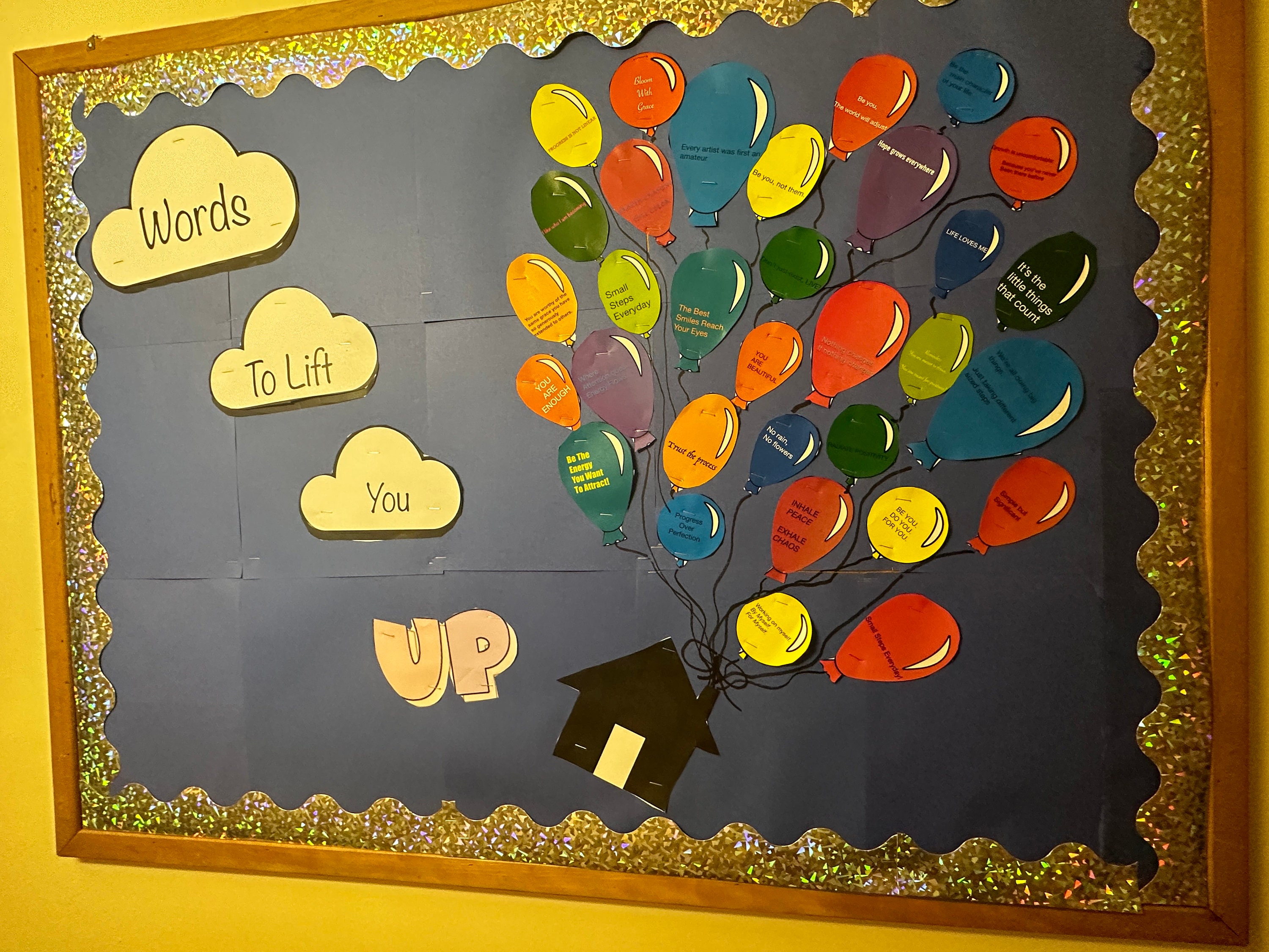 Words to Lift You Up! Bulletin Board Template Materials Pdf - Etsy