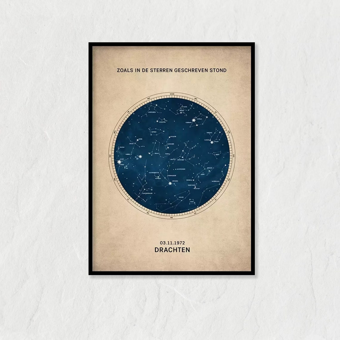 Starry Poster Vintage Blue Starry Sky Poster - Etsy