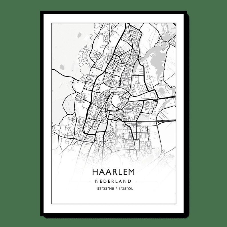 City Poster Haarlem City Map Map Haarlem Map Haarlem City Map Poster ...