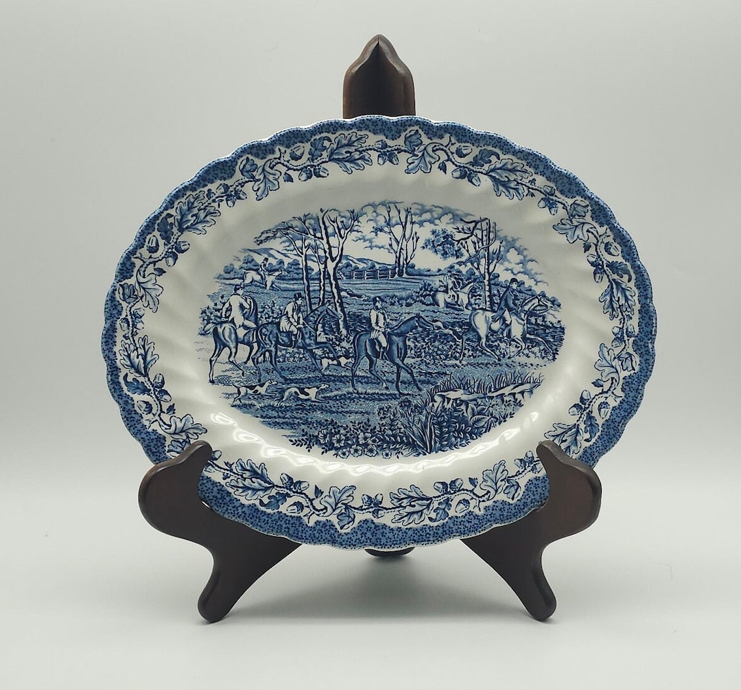 Myott Country Life Serving Bowl Blue Blue Transfer Made in England ...