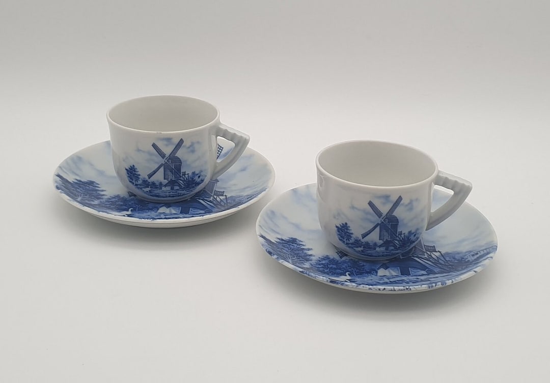 Royal Schwabap Espresso Cup With Saucer - Mill - Set of 2 - Hand ...