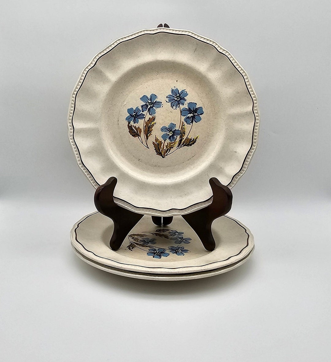 Kensington Staffordshire Dinner Plates Set of 3 Ironstone Handmade Made ...