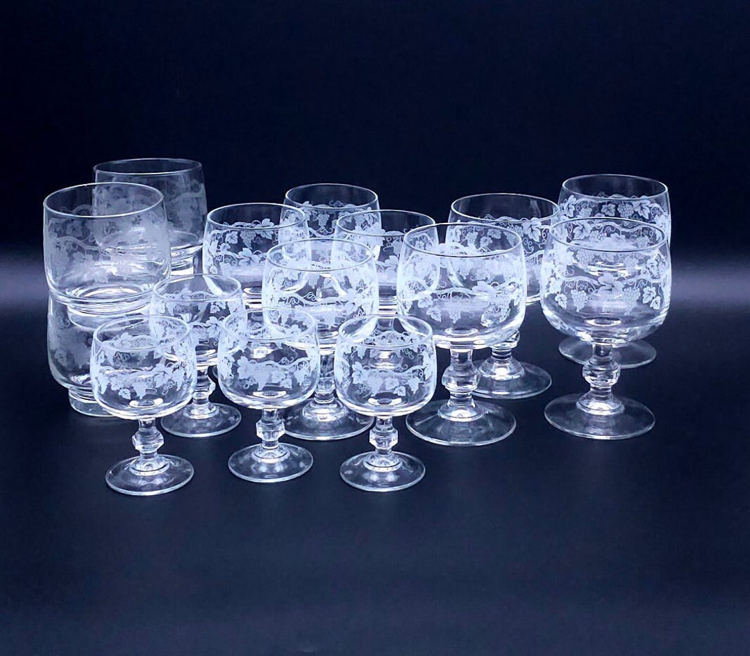 Vintage Wine Glasses - Port Glasses - Liqueur Glasses - Whiskey Glasses ...